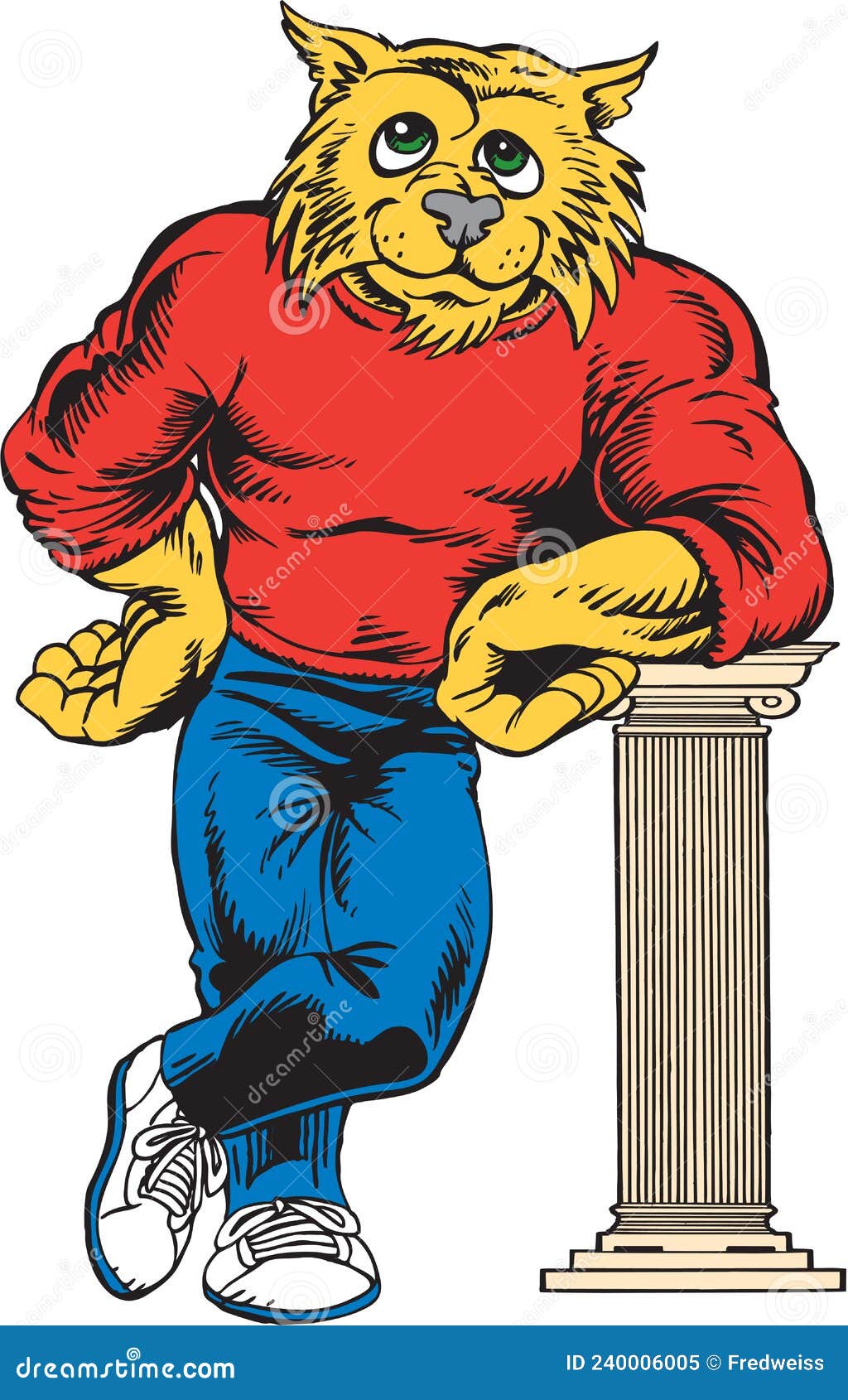 Wildcat Standing Vector Illustration Stock Vector - Illustration of ...