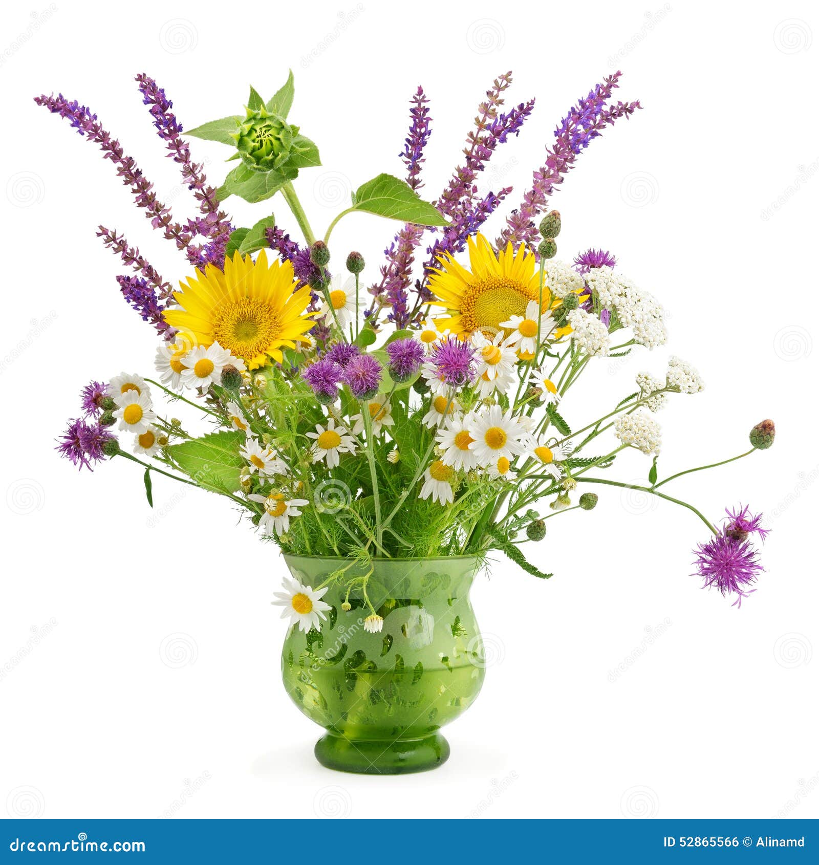 Wilde bloemen in een vaas stock foto. Image of bloem - 52865566