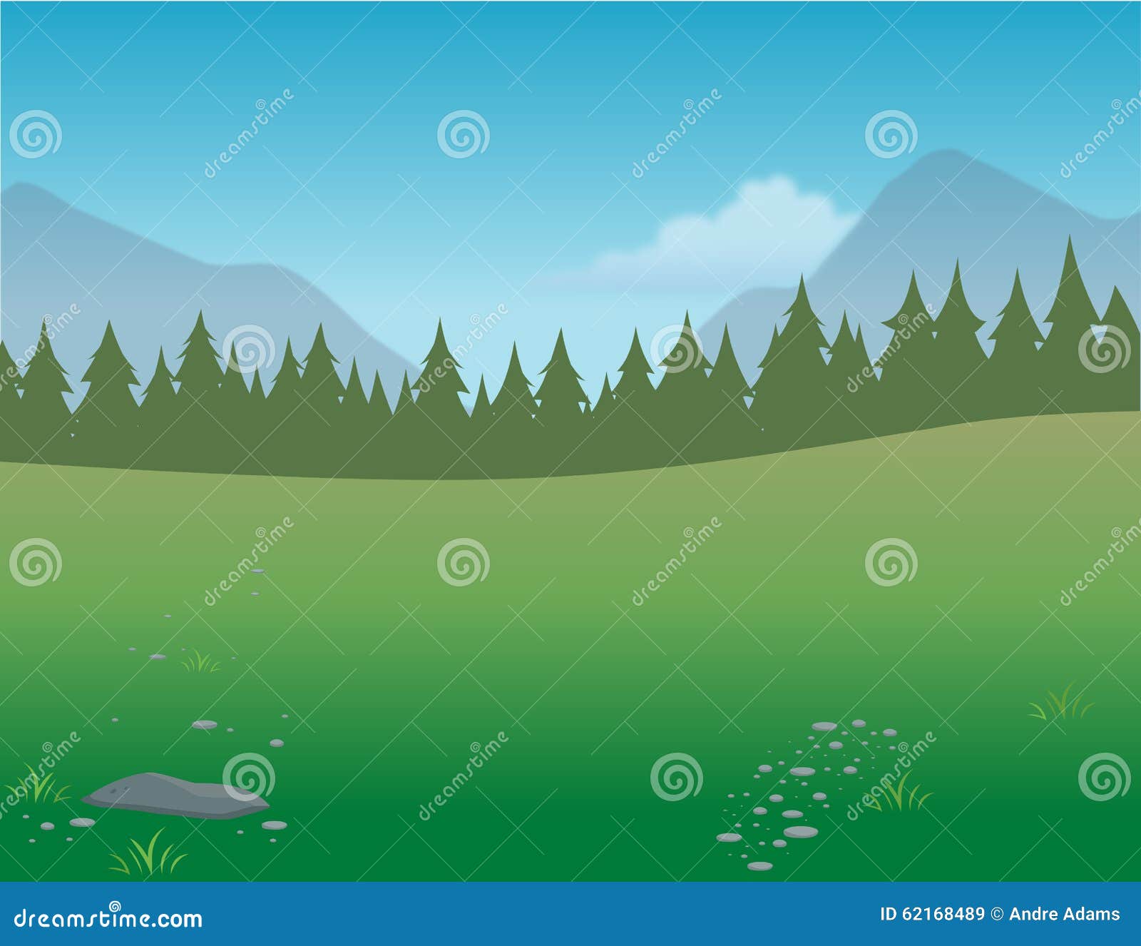 Wilderness Background Cartoon Vector | CartoonDealer.com #62168489