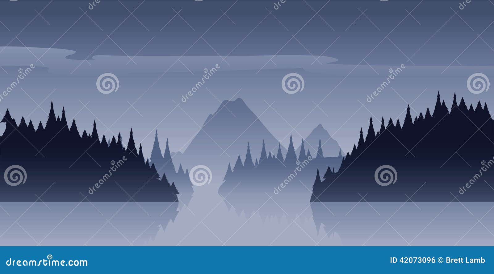 Wilderness Mist stock illustration. Illustration of remote - 42073096