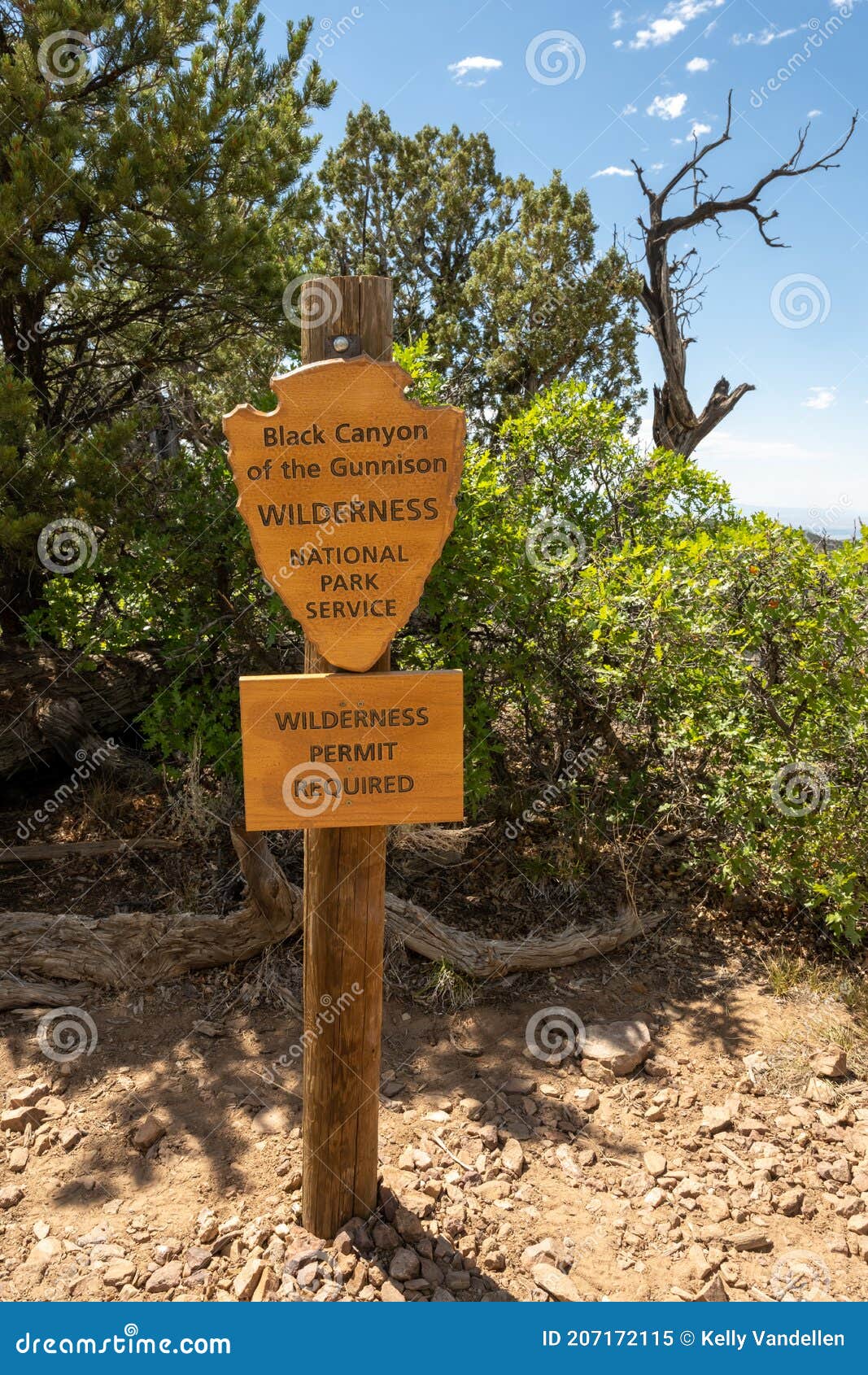 Wilderness Permit Required Sign Stock Image - Image of black ...