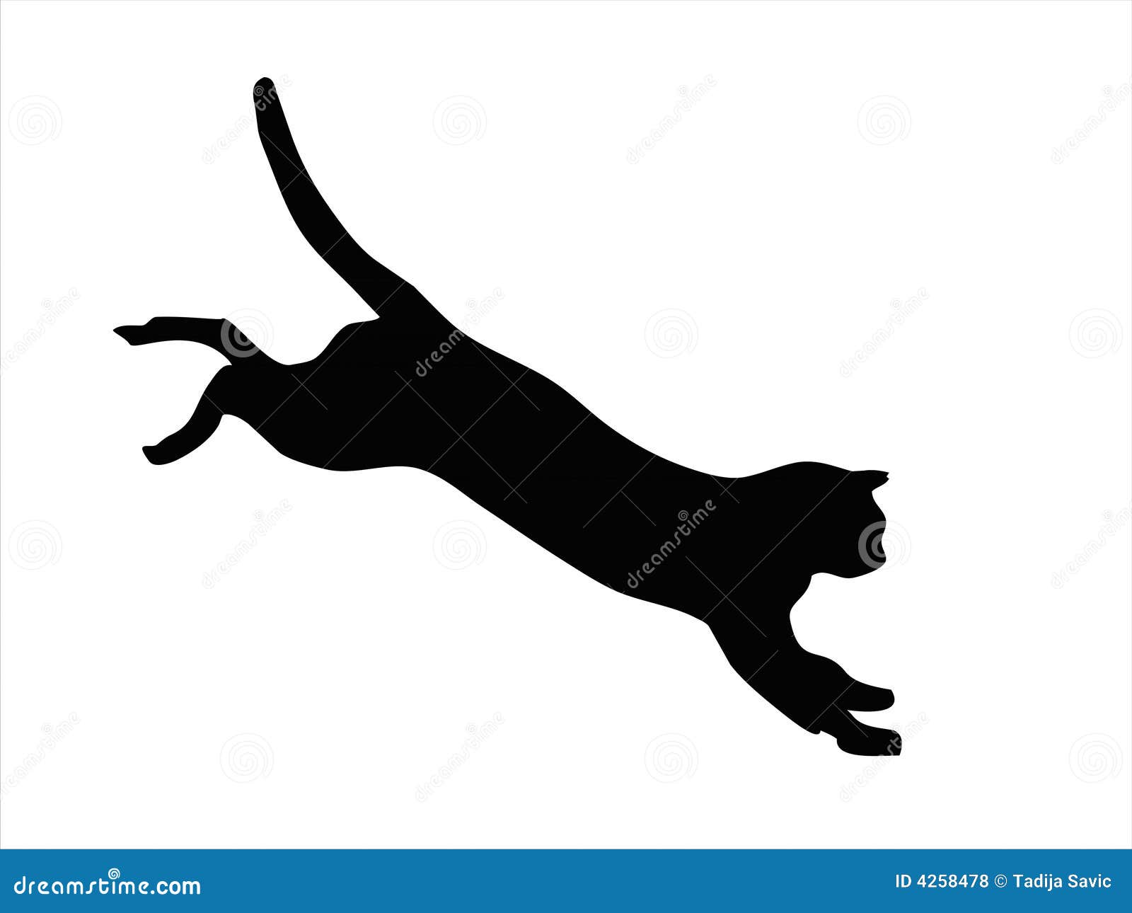 Wildes Katzespringen stock abbildung. Illustration von schwarzes - 4258478