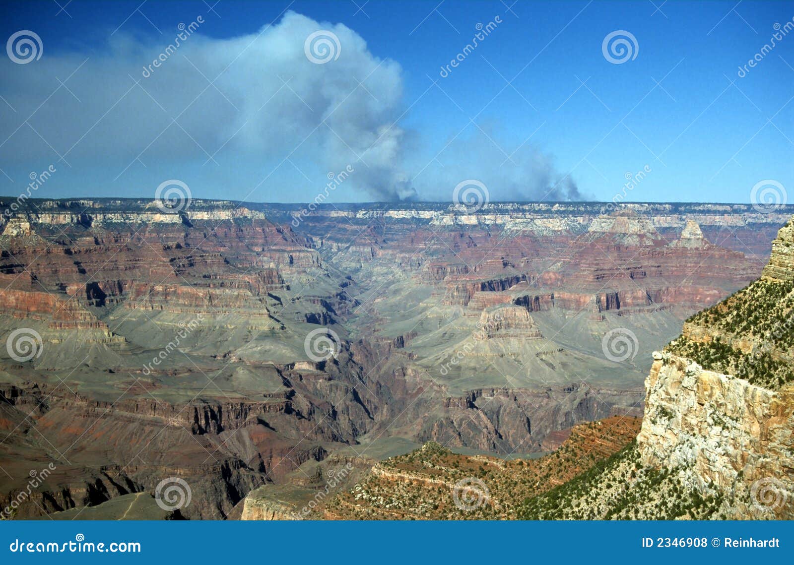 Wildfire at Grand Canyon stock photo. Image of national - 2346908