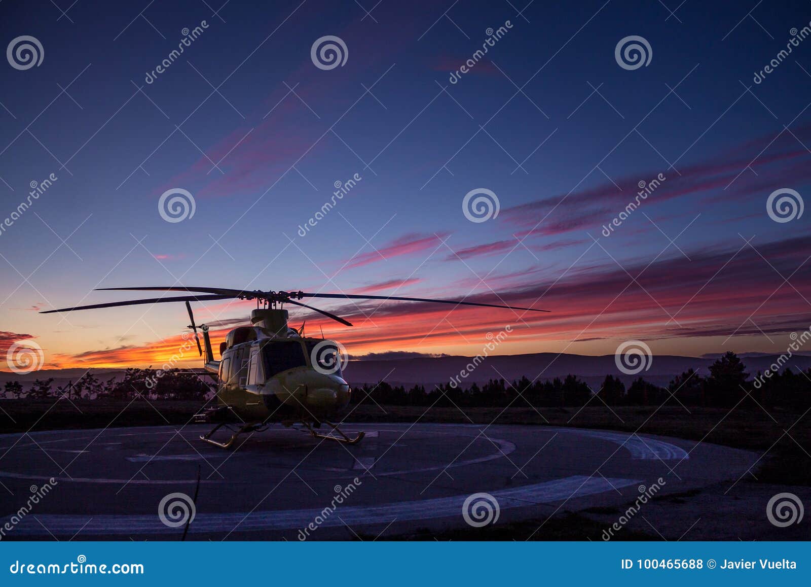 Helicopter in sunset stock photo. Image of awesome, silhouette - 100465688