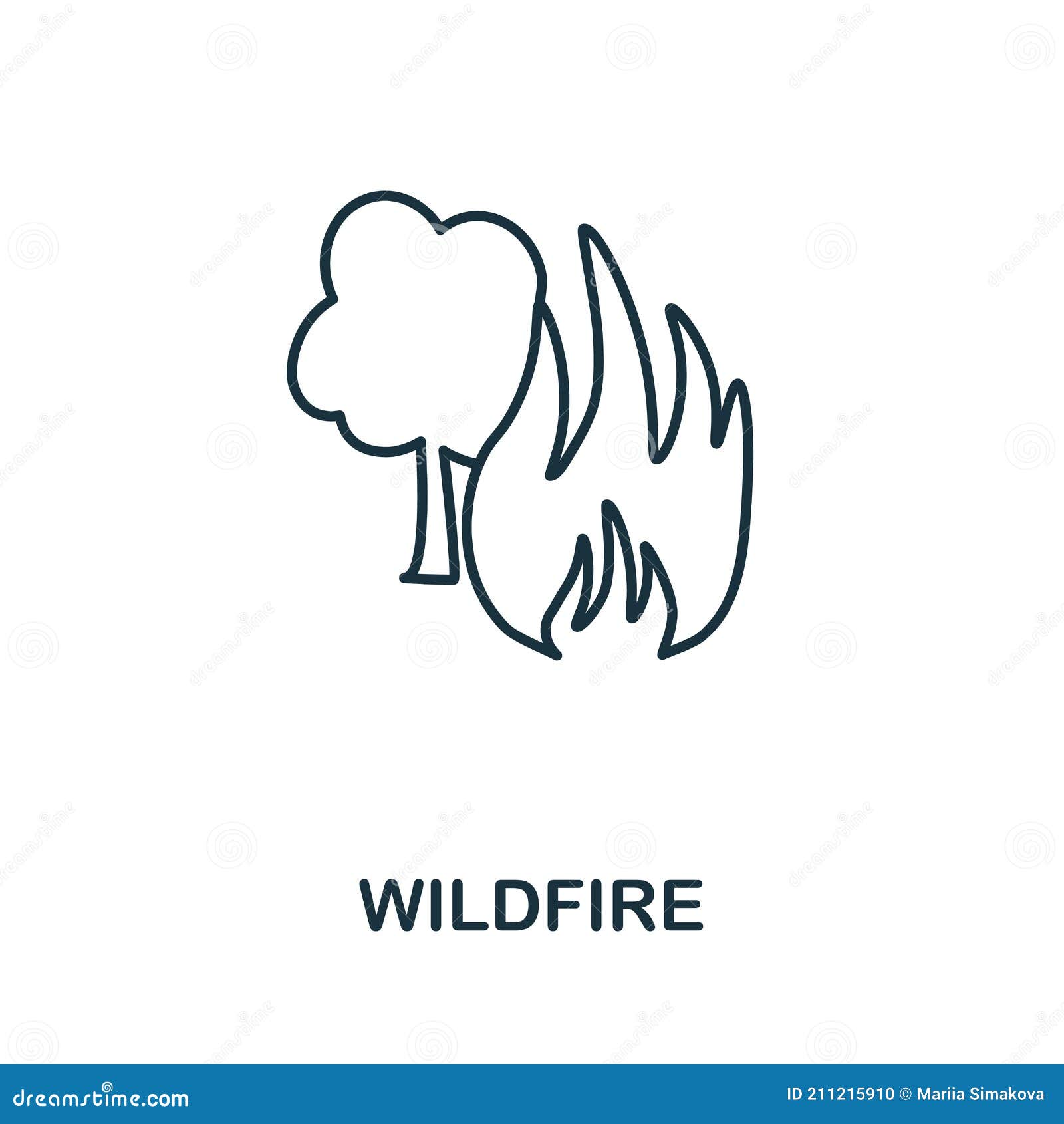 Wildfire Icon. Simple Element from Natural Disaster Collection ...