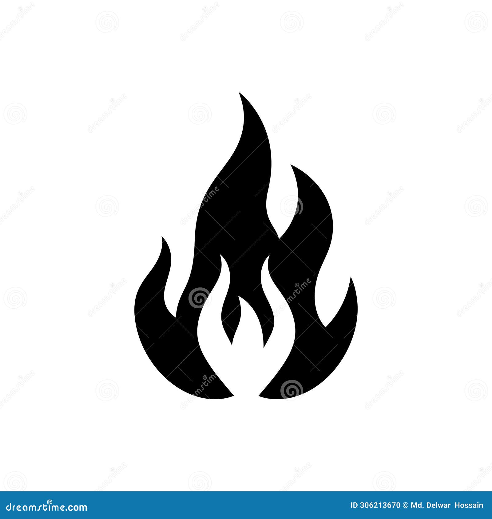 Wildfire icon stock vector. Illustration of flame, blazing - 306213670