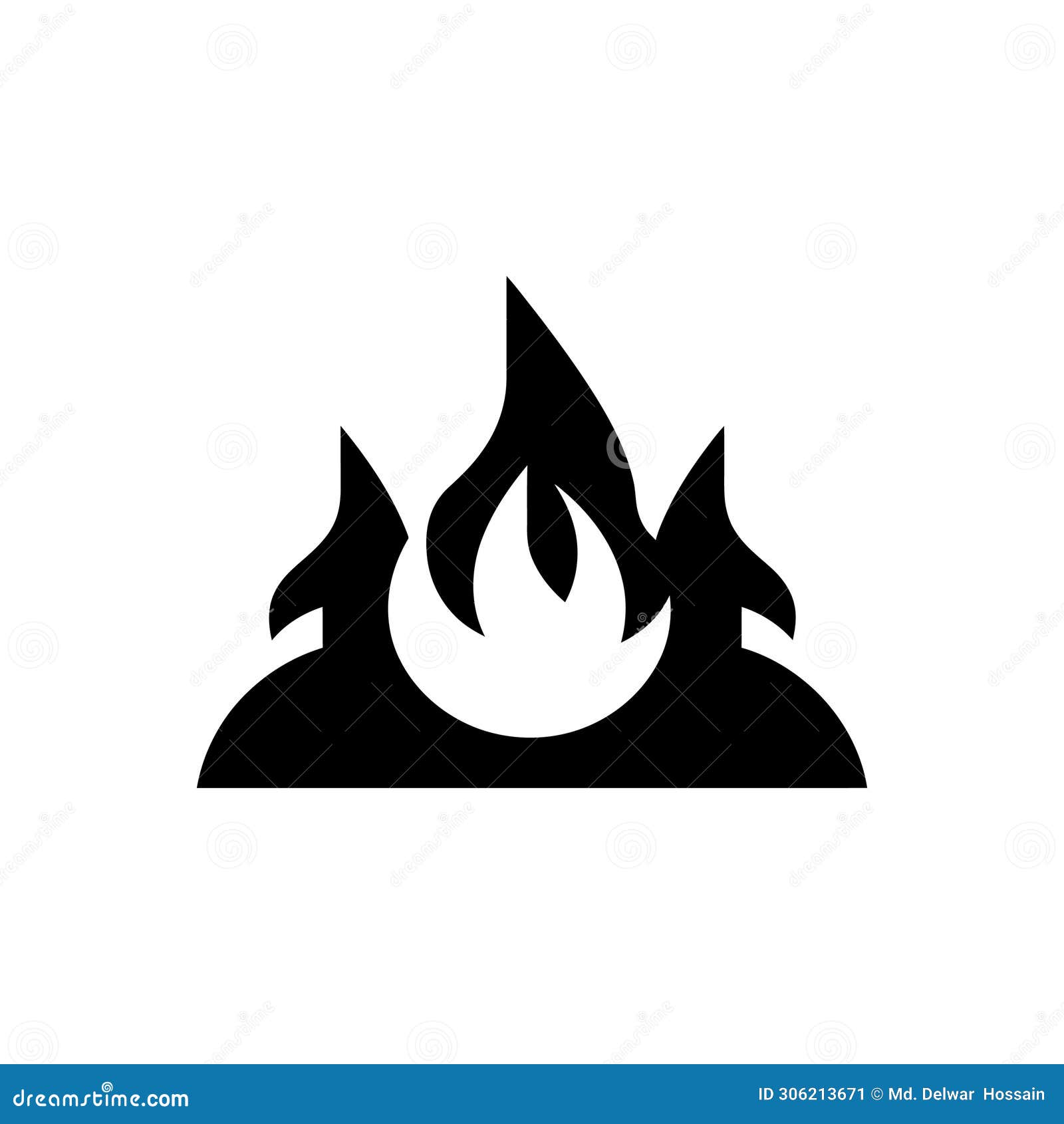 Wildfire icon stock vector. Illustration of fiery, icon - 306213671
