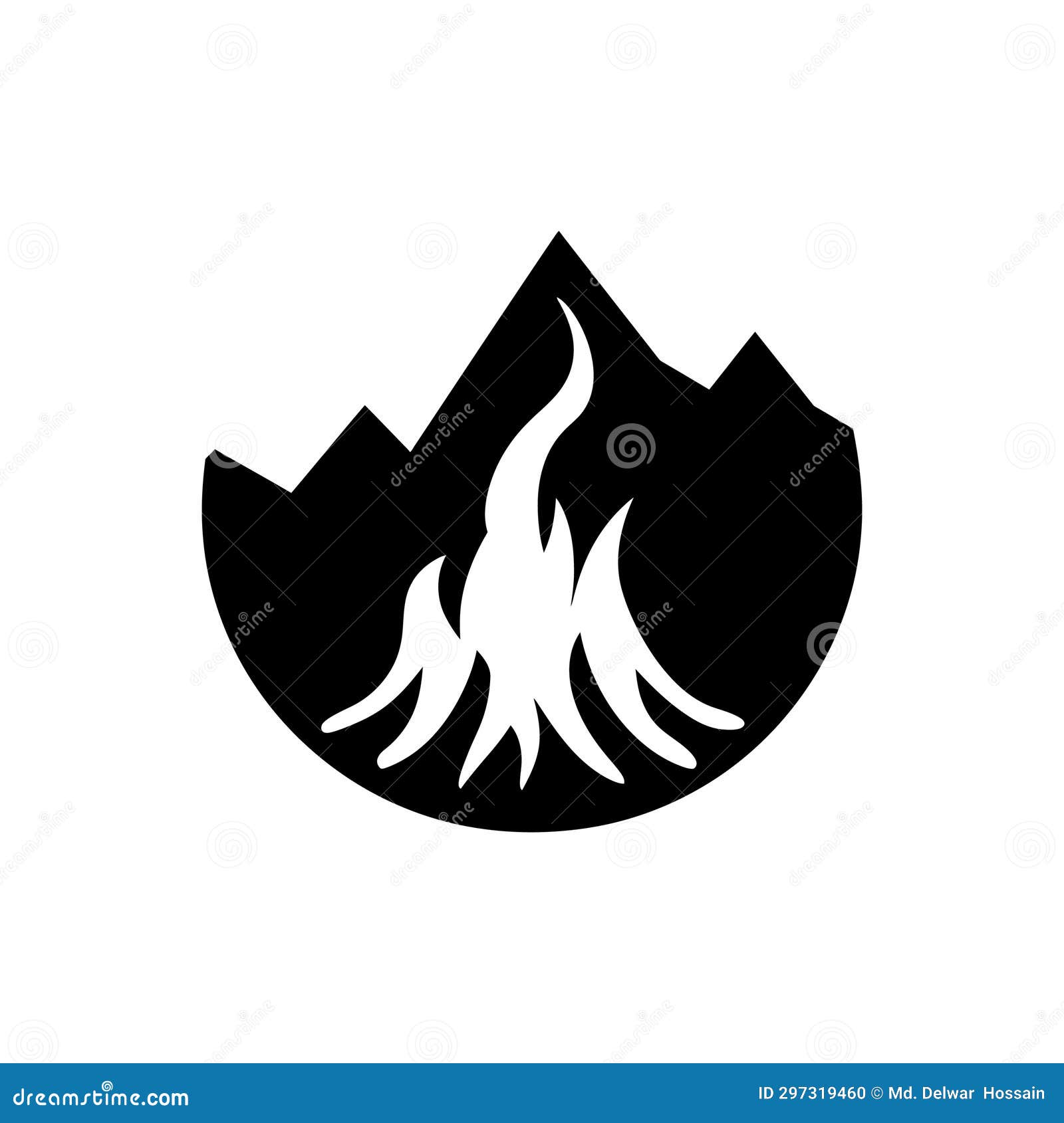 Wildfire Icon - Simple Vector Illustration Stock Vector - Illustration ...