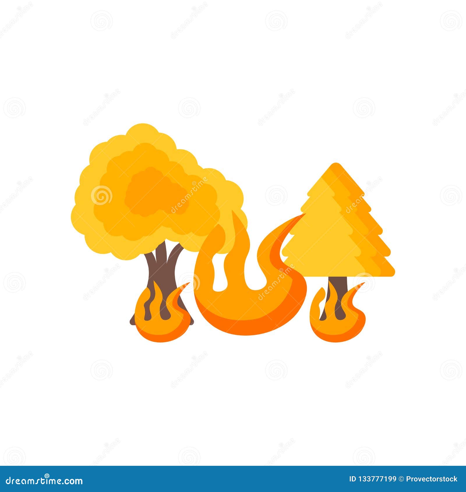 Wildfire Icon Vector Sign and Symbol Isolated on White Background ...