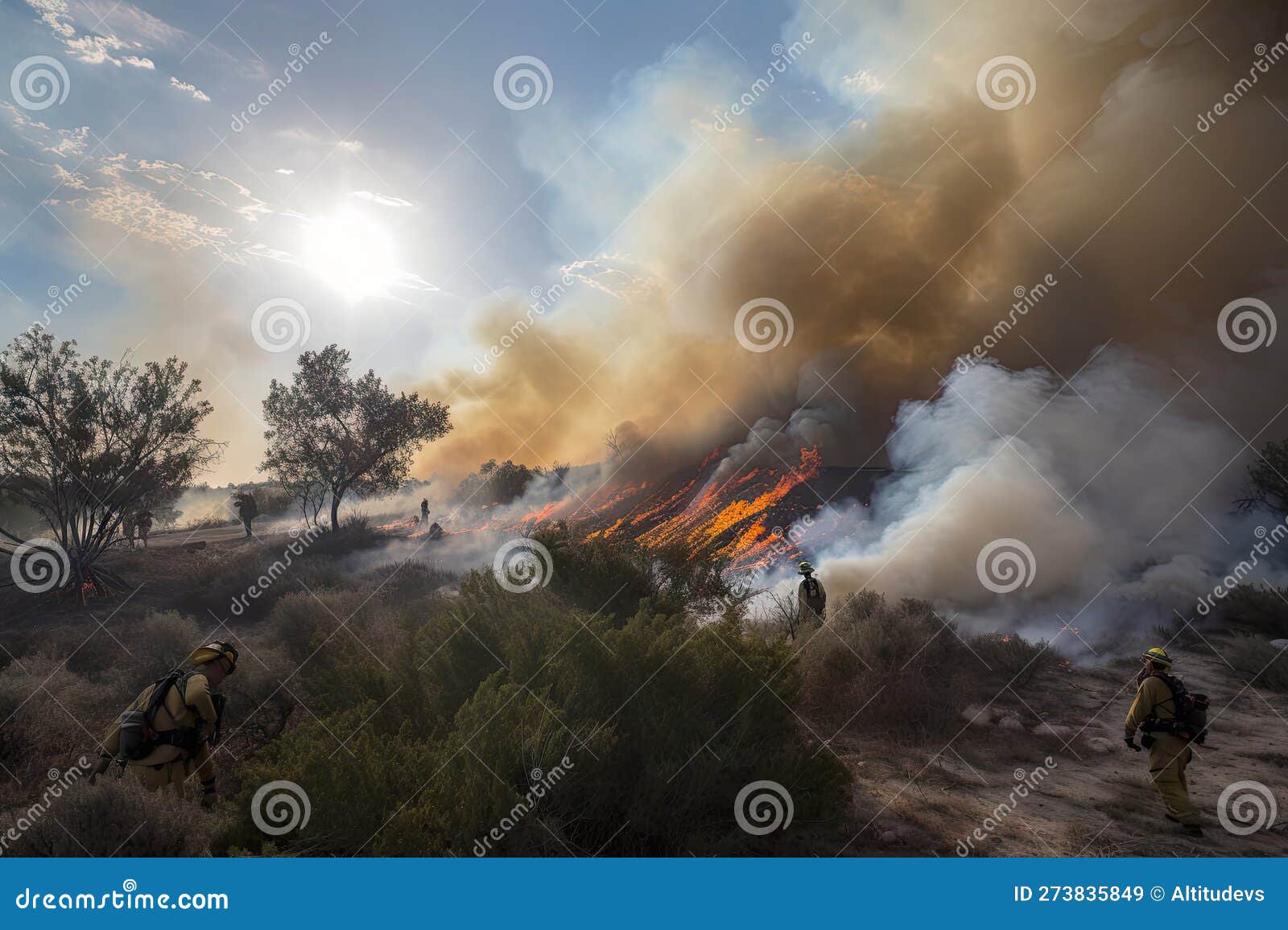 Wildfire Control Helicopter Swoops In, Dumping Water On The Flames ...