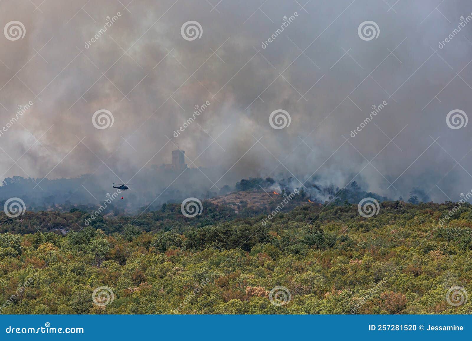 Wildfire with Strong Wind and Drought Stock Photo - Image of cerje ...