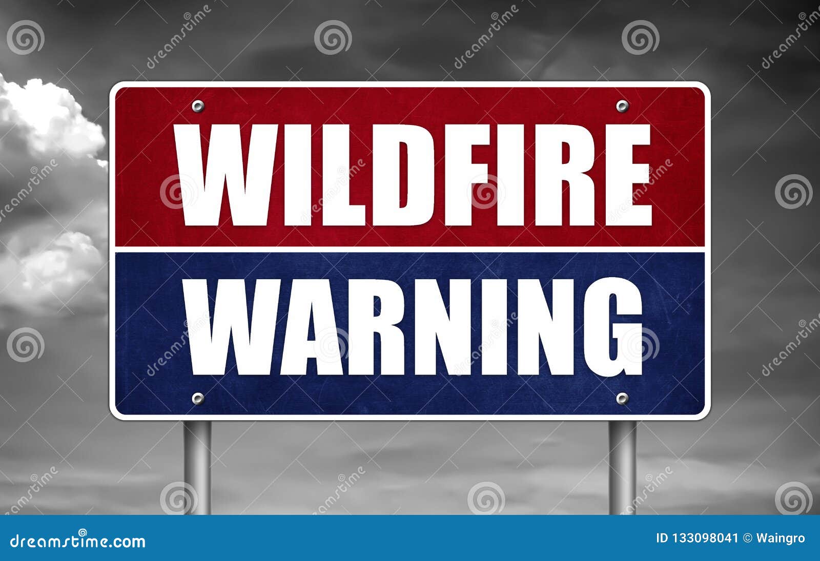 California Wildfire Camp Burns Out Concept. Vector Illustration. Flame ...