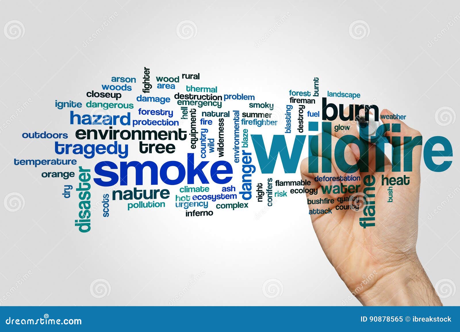 Wildfire word cloud stock image. Image of smoke, risk - 90878565