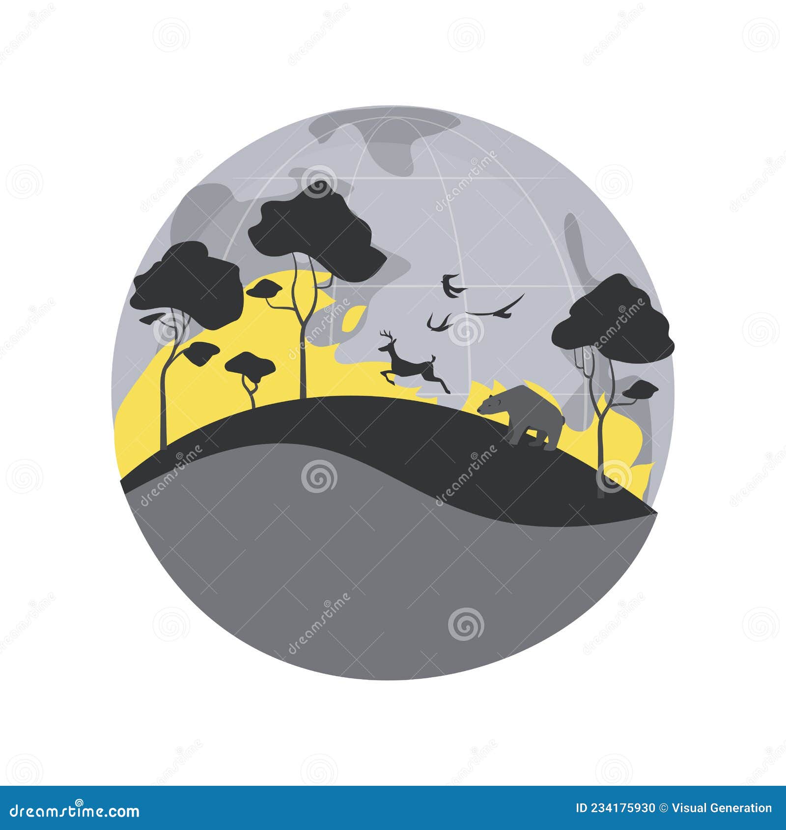 Wildfires Abstract Concept Vector Illustration. Stock Vector ...