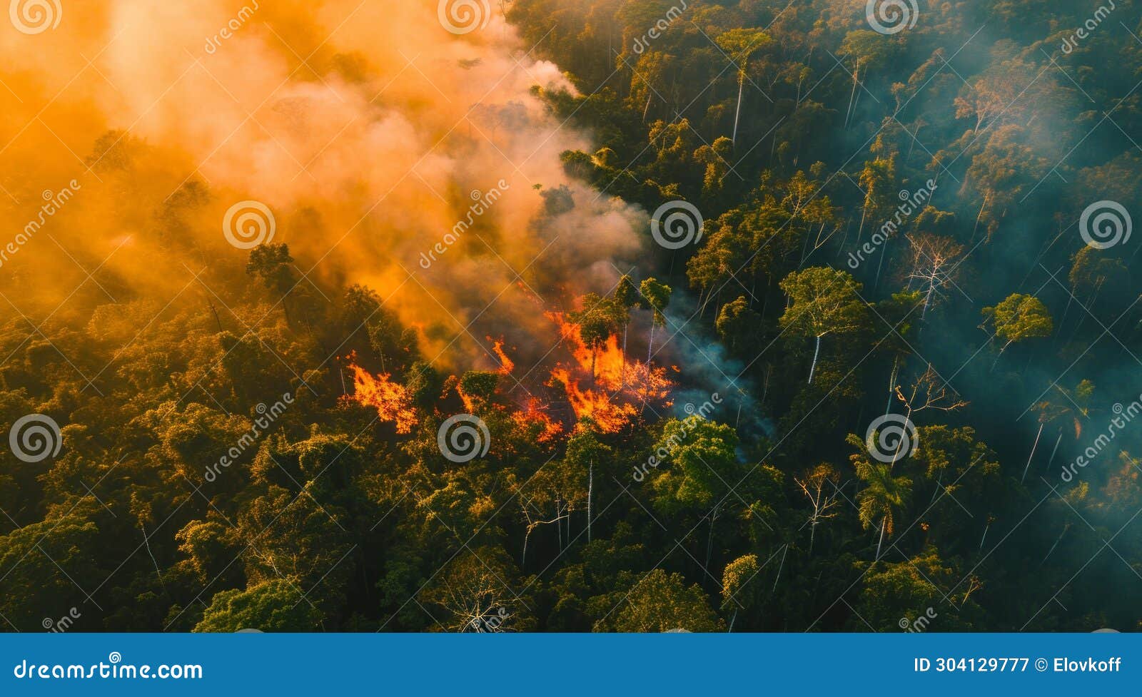 Wildfires Disaster Burns Forests and Causing Ecology Damage with Smoke ...