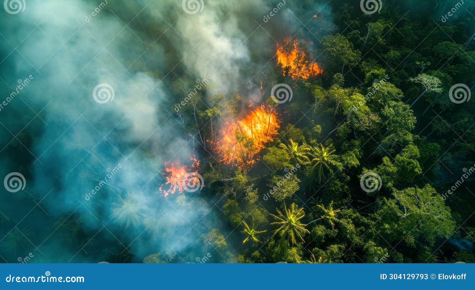 Wildfires Disaster Burns Forests and Causing Ecology Damage with Smoke ...