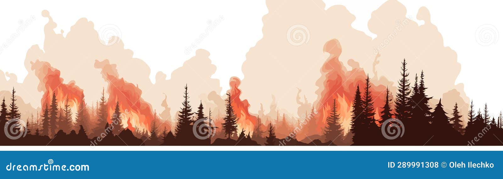 Wildfires Vector Flat Minimalistic Isolated Illustration Stock ...