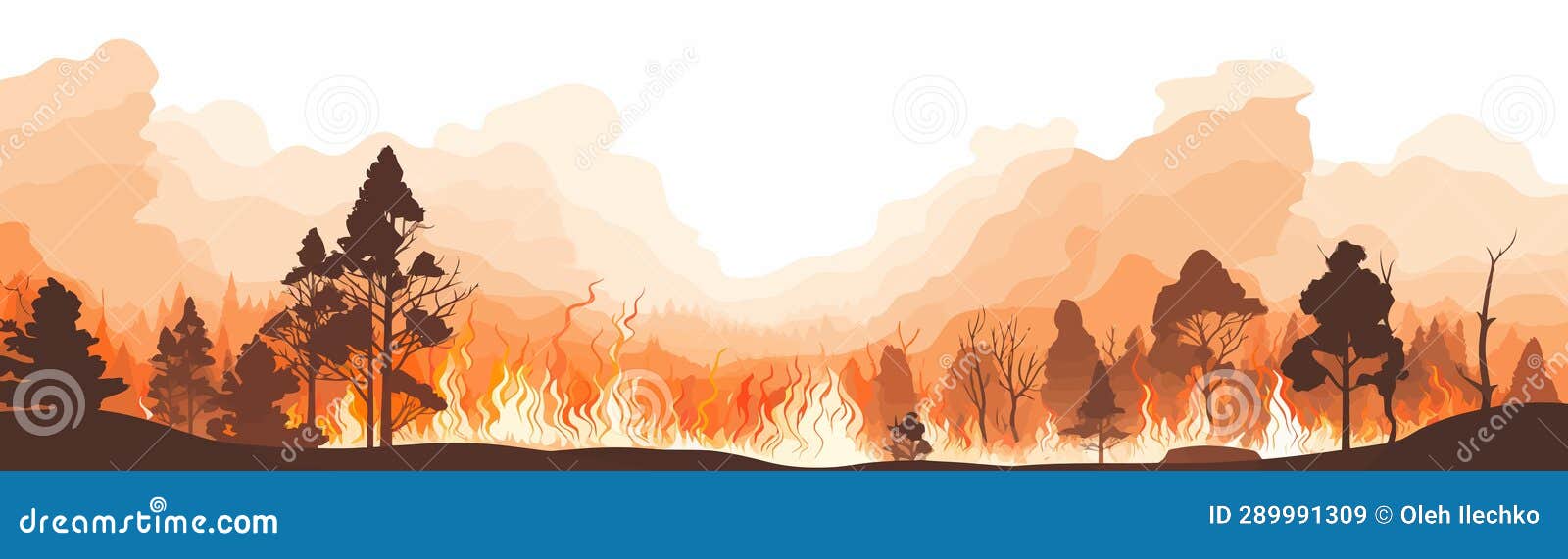 Wildfires Vector Flat Minimalistic Isolated Illustration Stock ...