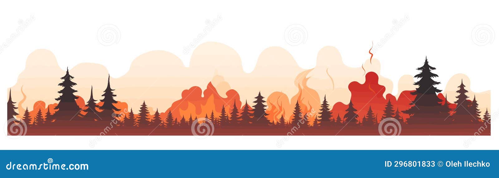 Wildfires Vector Flat Minimalistic Isolated Illustration Stock ...