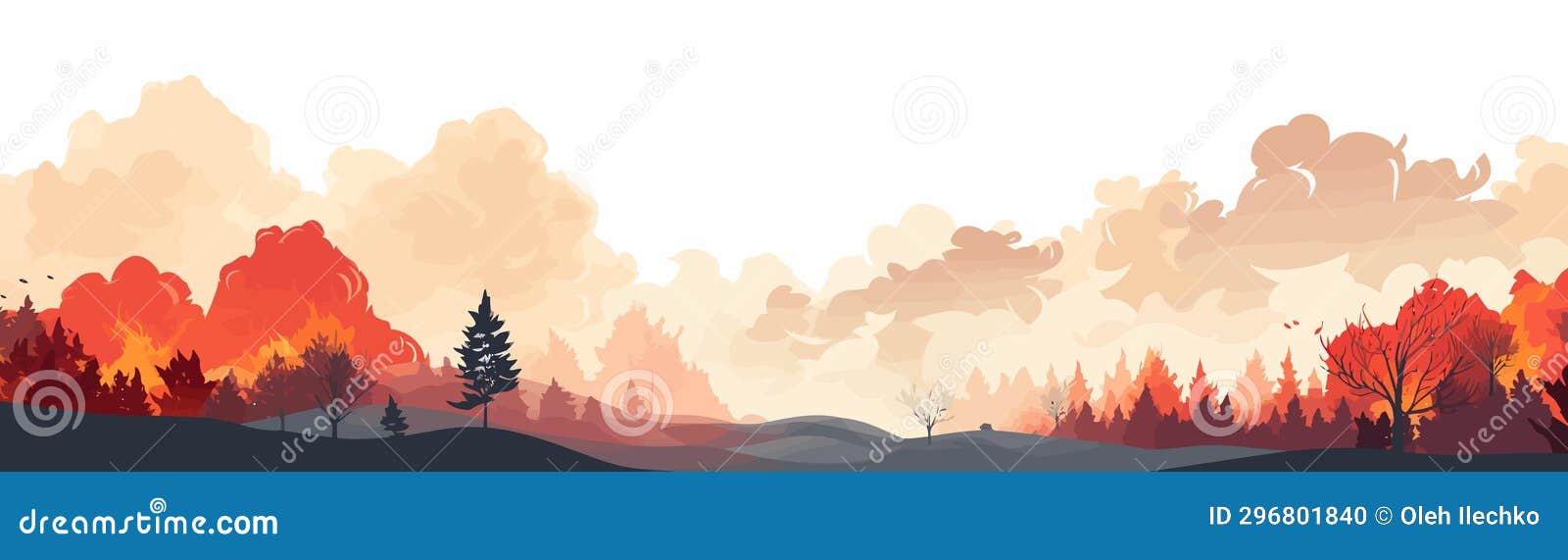 Wildfires Vector Flat Minimalistic Isolated Illustration Stock ...