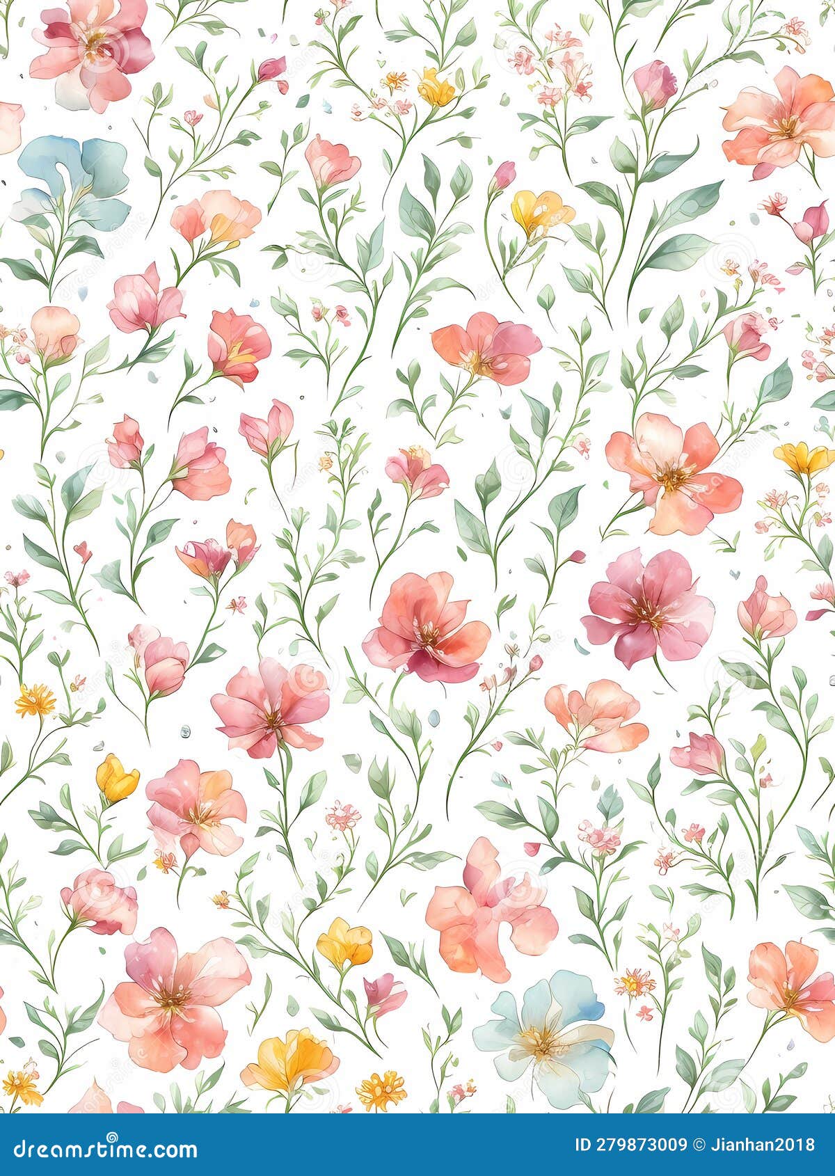 Wildflower Whimsy: Repeated Pattern Collection Stock Image - Image of ...