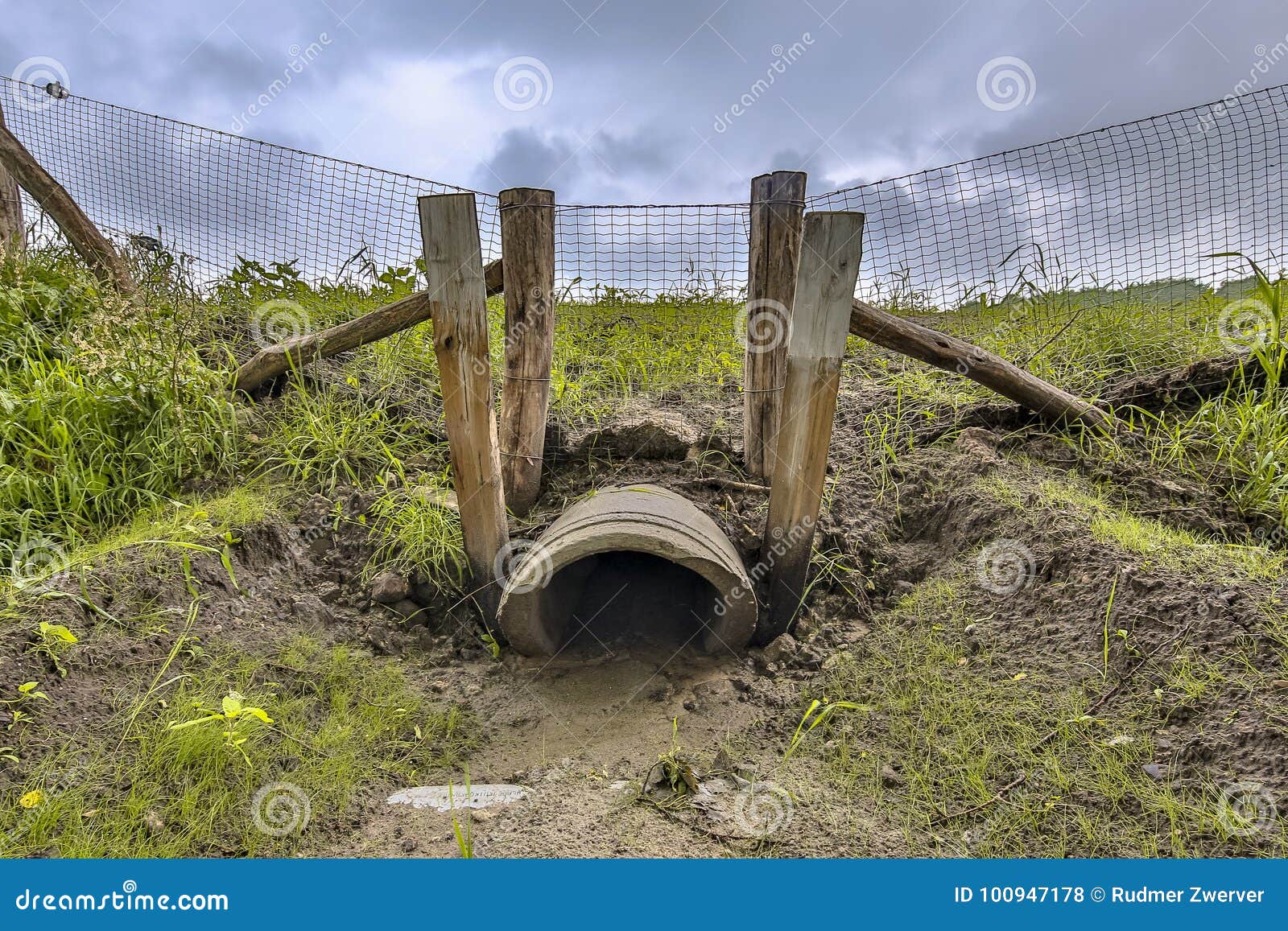 Wildlife Crossing Culvert Pipe Underpass Stock Photo - Image of ...