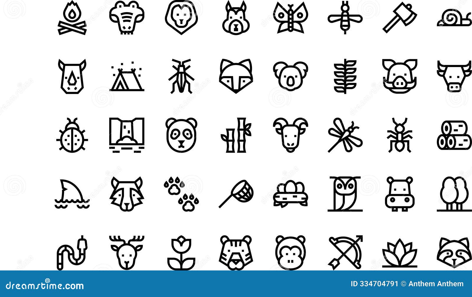 Wildlife Icons High-Quality Vector Icons Collection with Editable ...