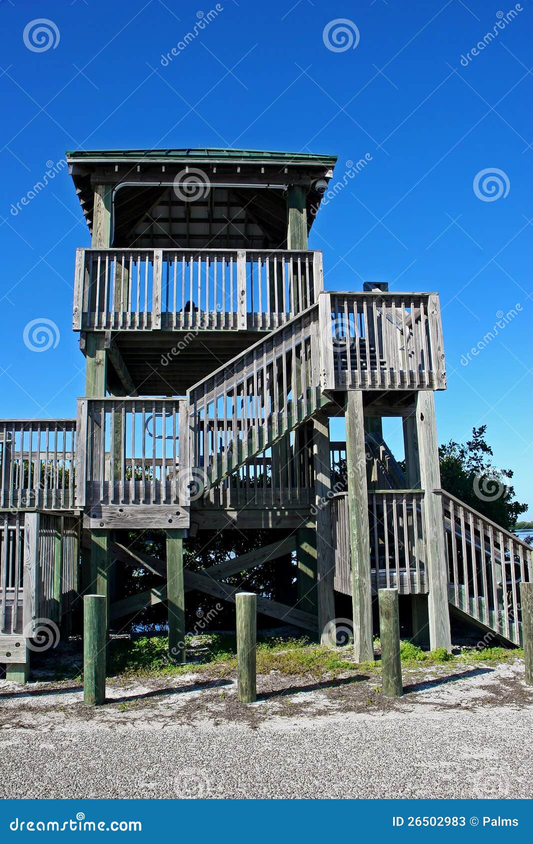 Wildlife observation tower stock image. Image of structure - 26502983