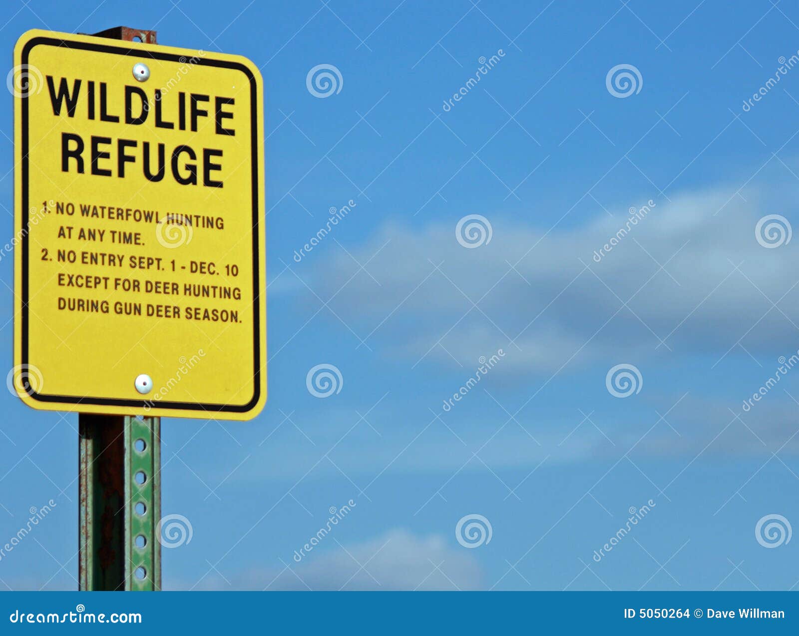 Wildlife Refuge Sign stock photo. Image of metal, deer - 5050264