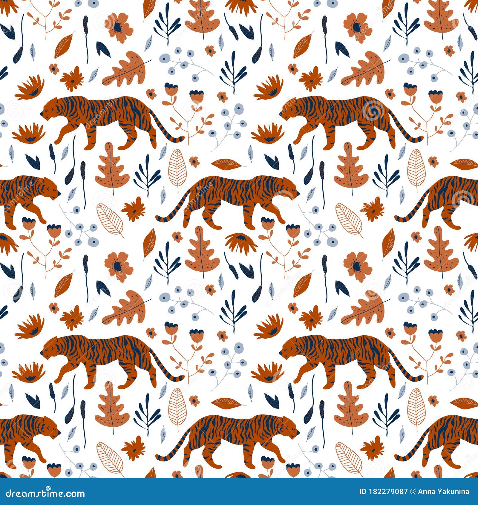 Wildlife Seamless Pattern With Stingray Tropic Shapes. Blue Bright ...