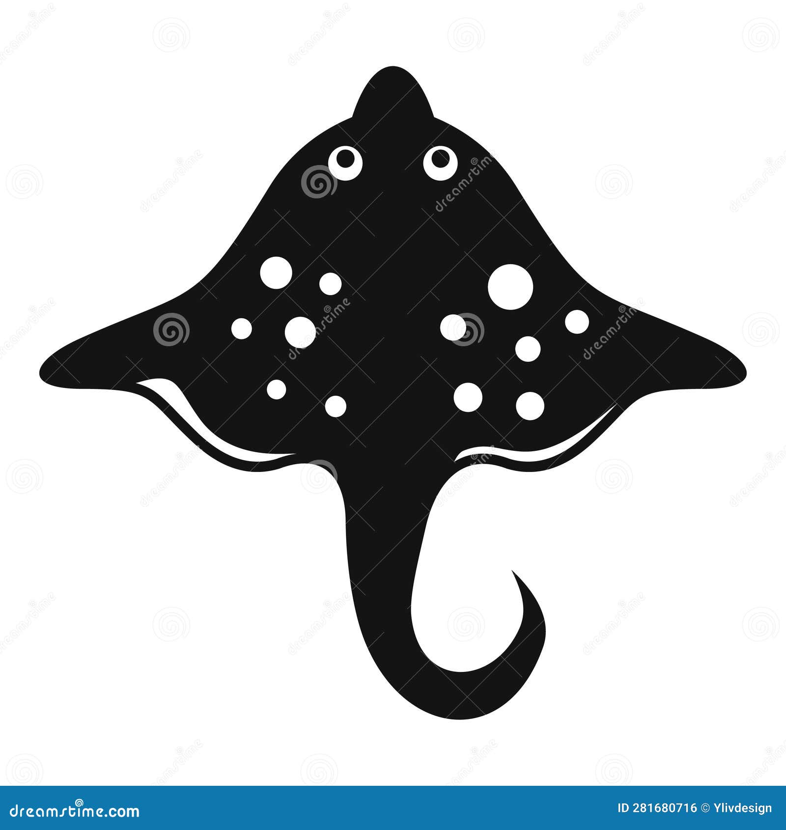 Wildlife Stingray Icon Simple Vector. Fish Animal Stock Vector ...