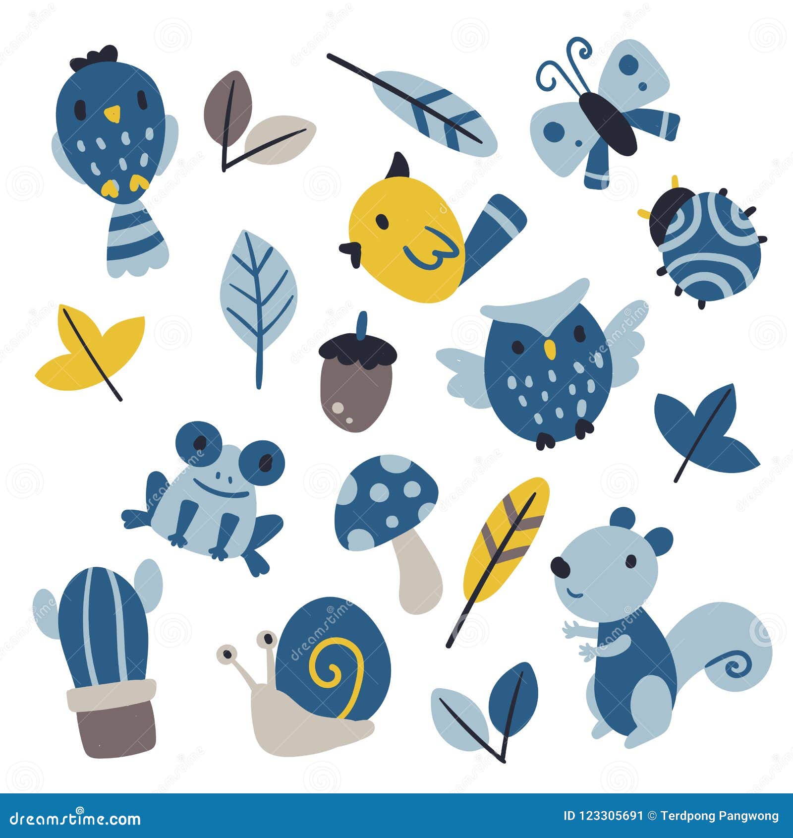 Wildlife Vector Collection Design Stock Illustration - Illustration of ...