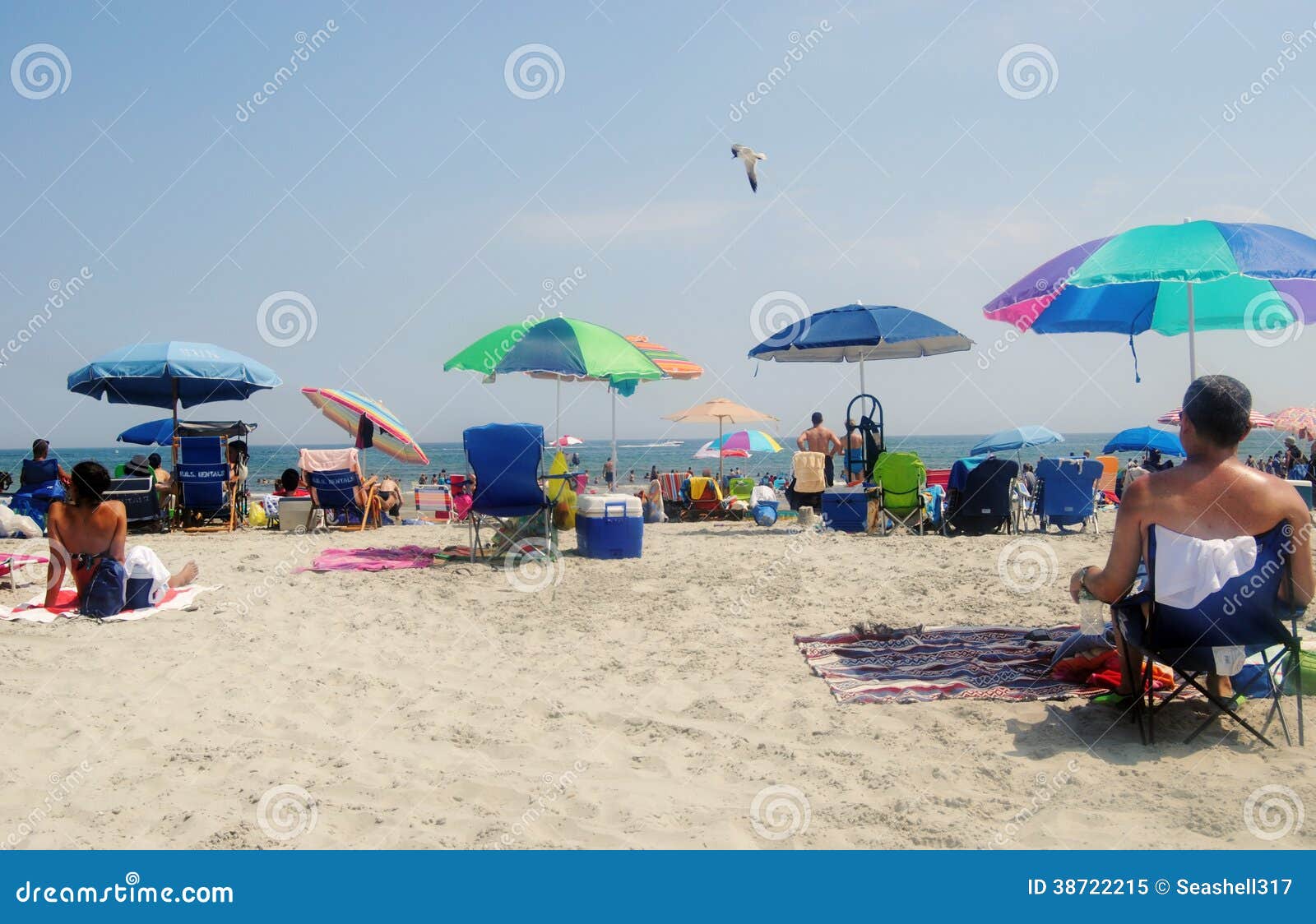 Wildwood New Jersey beach editorial image. Image of towel - 38722215