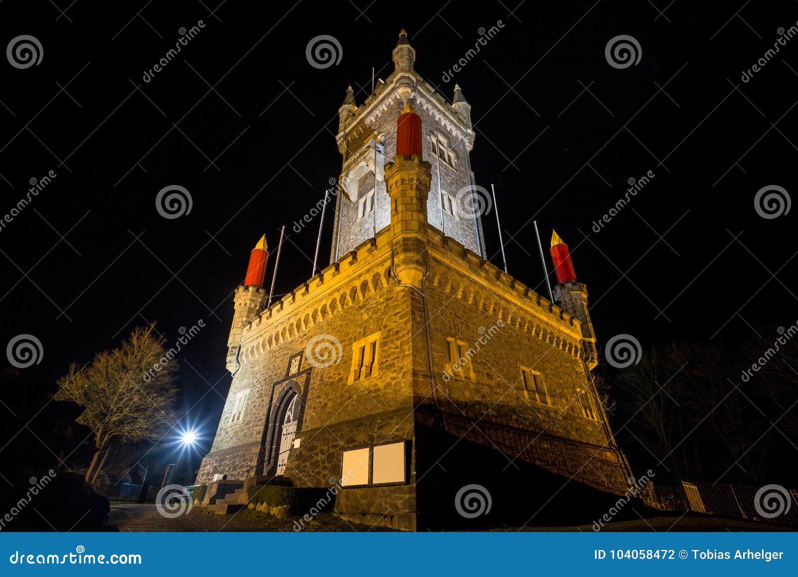 Wilhelmsturm Tower Dillenburg Germany in the Evening Stock Photo ...