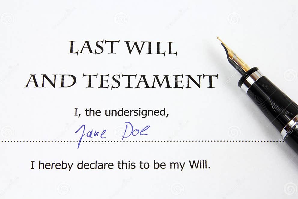 Will stock image. Image of death, signature, sign, finance - 21099701