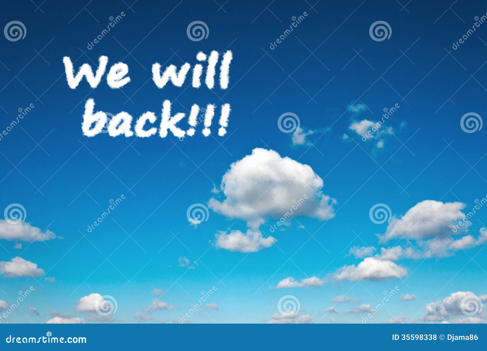 We will back stock photo. Image of home, clouds, cloud - 35598338