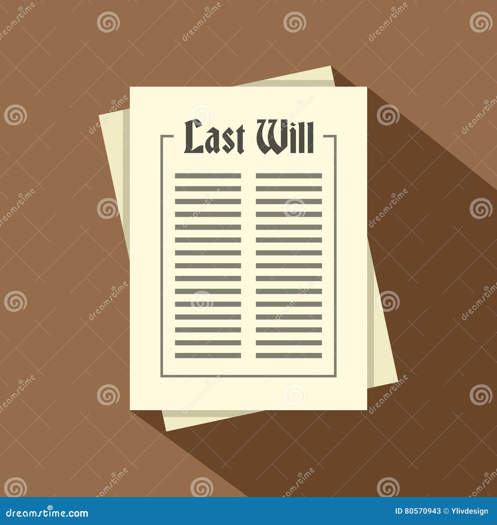 Will icon, flat style stock vector. Illustration of relation - 80570943