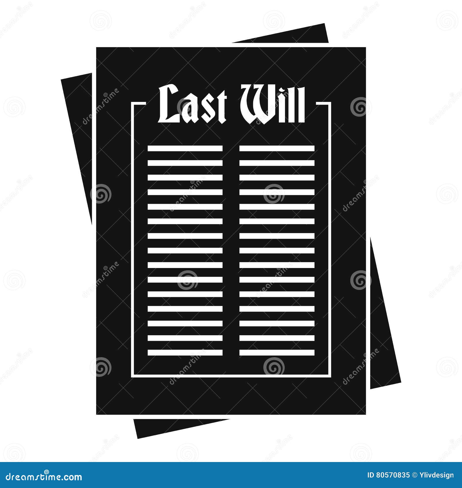 Will icon, simple style stock vector. Illustration of mort - 80570835