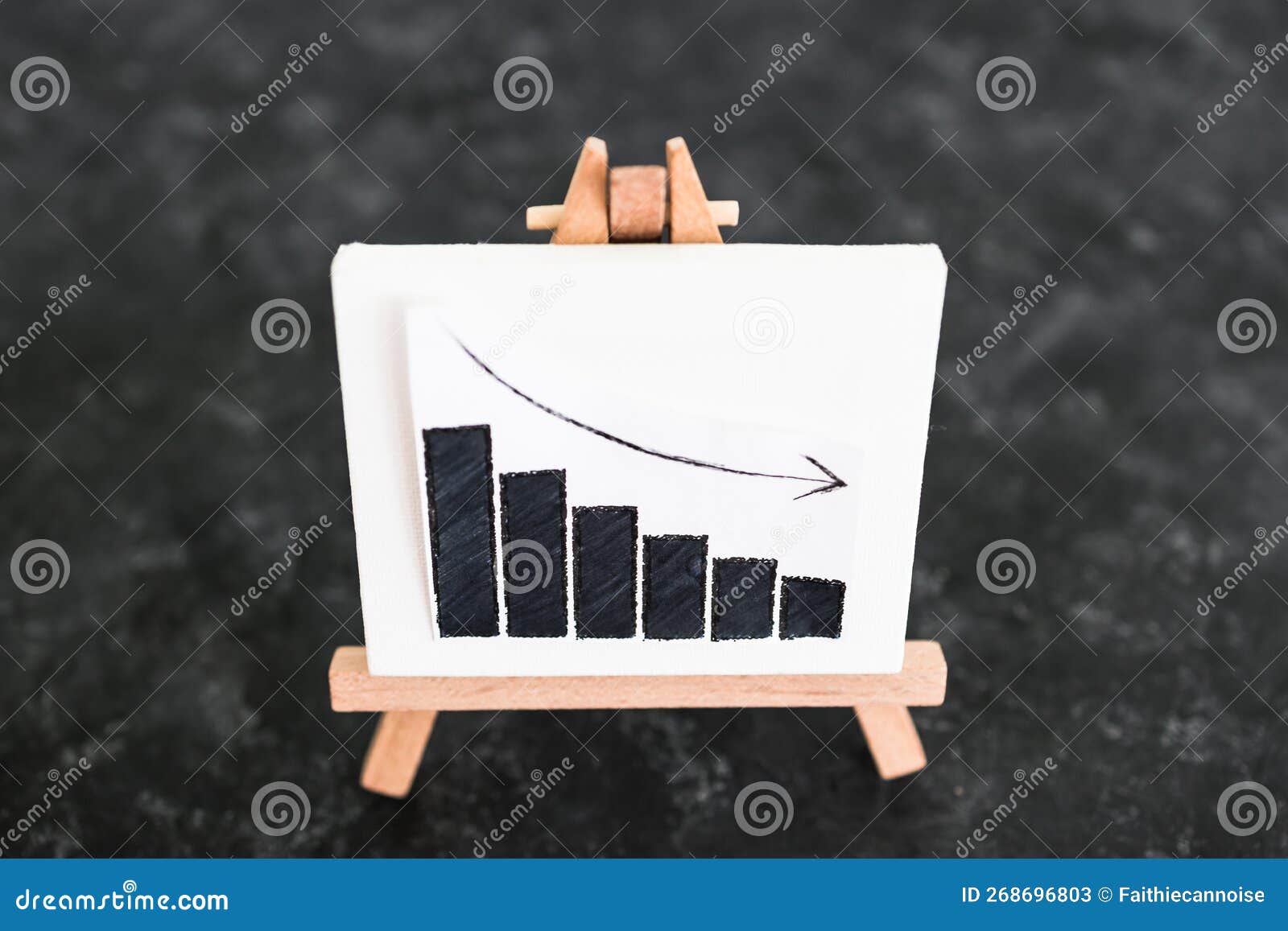 When Will Inflation Go Down. Canvas with Graph Showing Prices Dropping ...