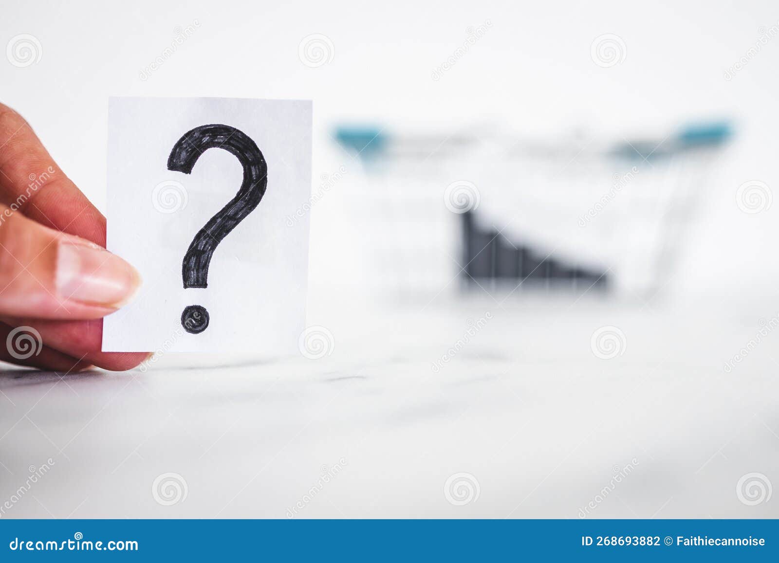 When Will Inflation Go Down. Shopping Basket with Graph Showing Prices ...