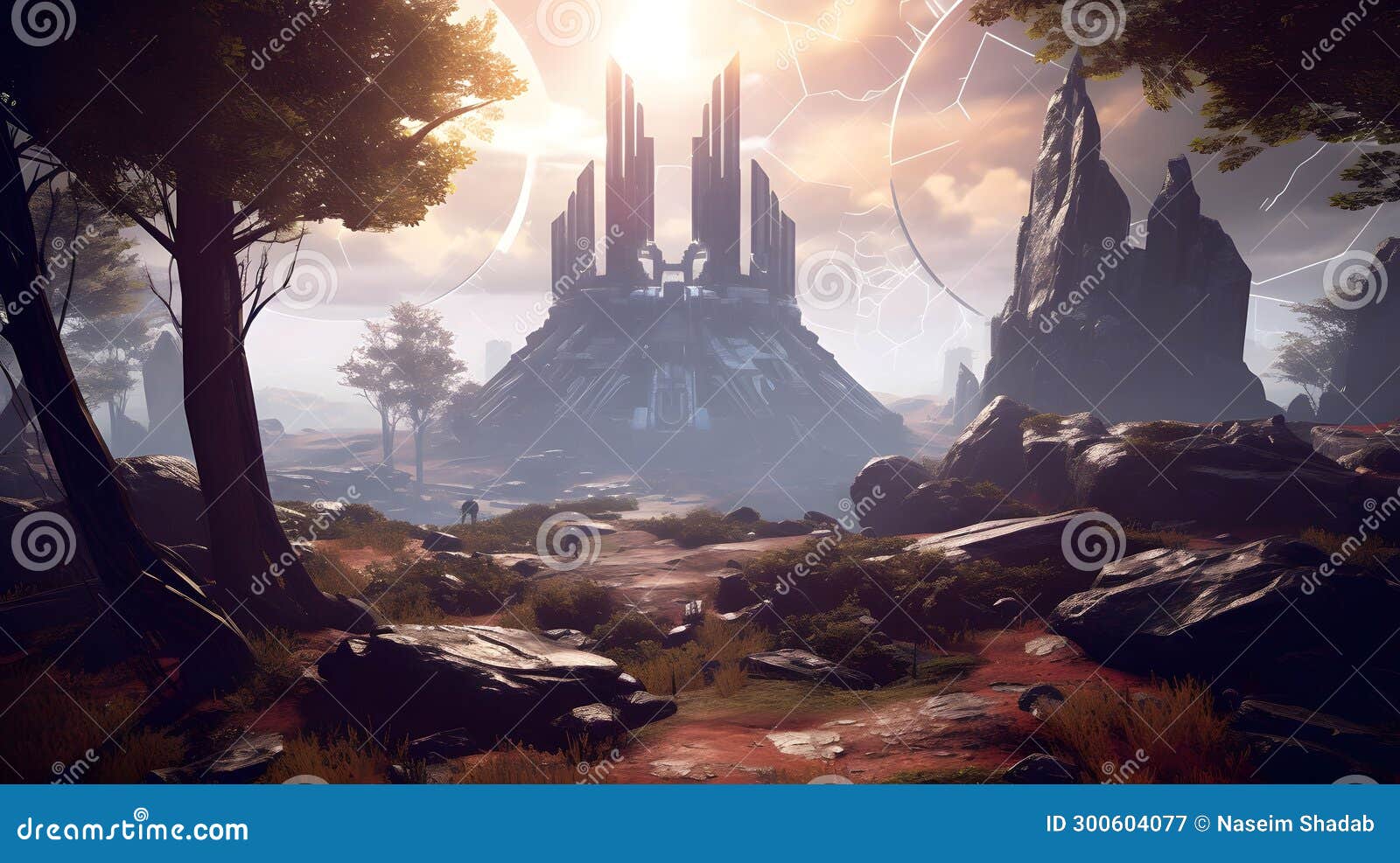 Destiny Environment stock illustration. Illustration of allien - 300604077