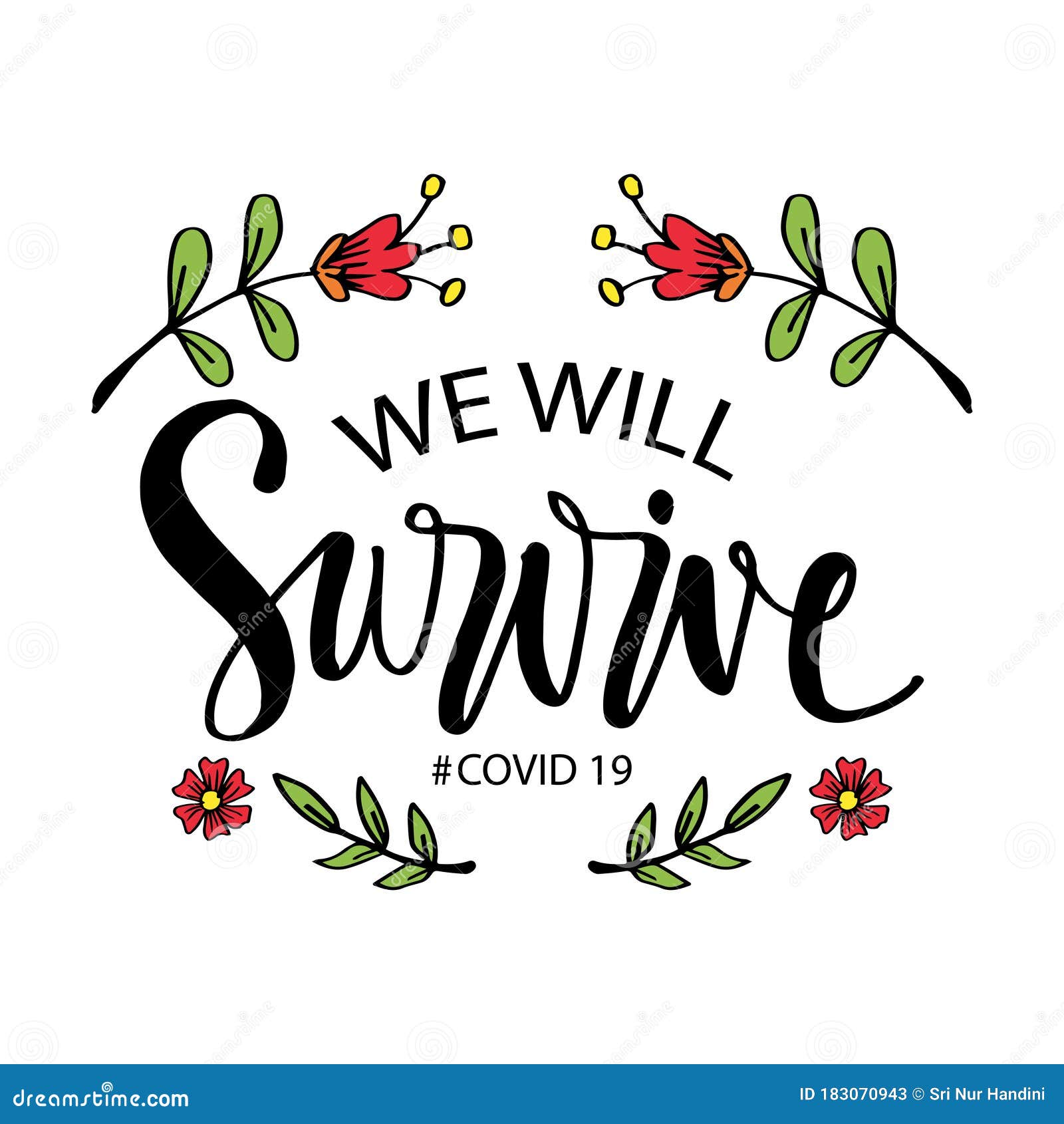 We Will Survive Lettering.we Will Survive Lettering. Stock Illustration - Illustration of ...