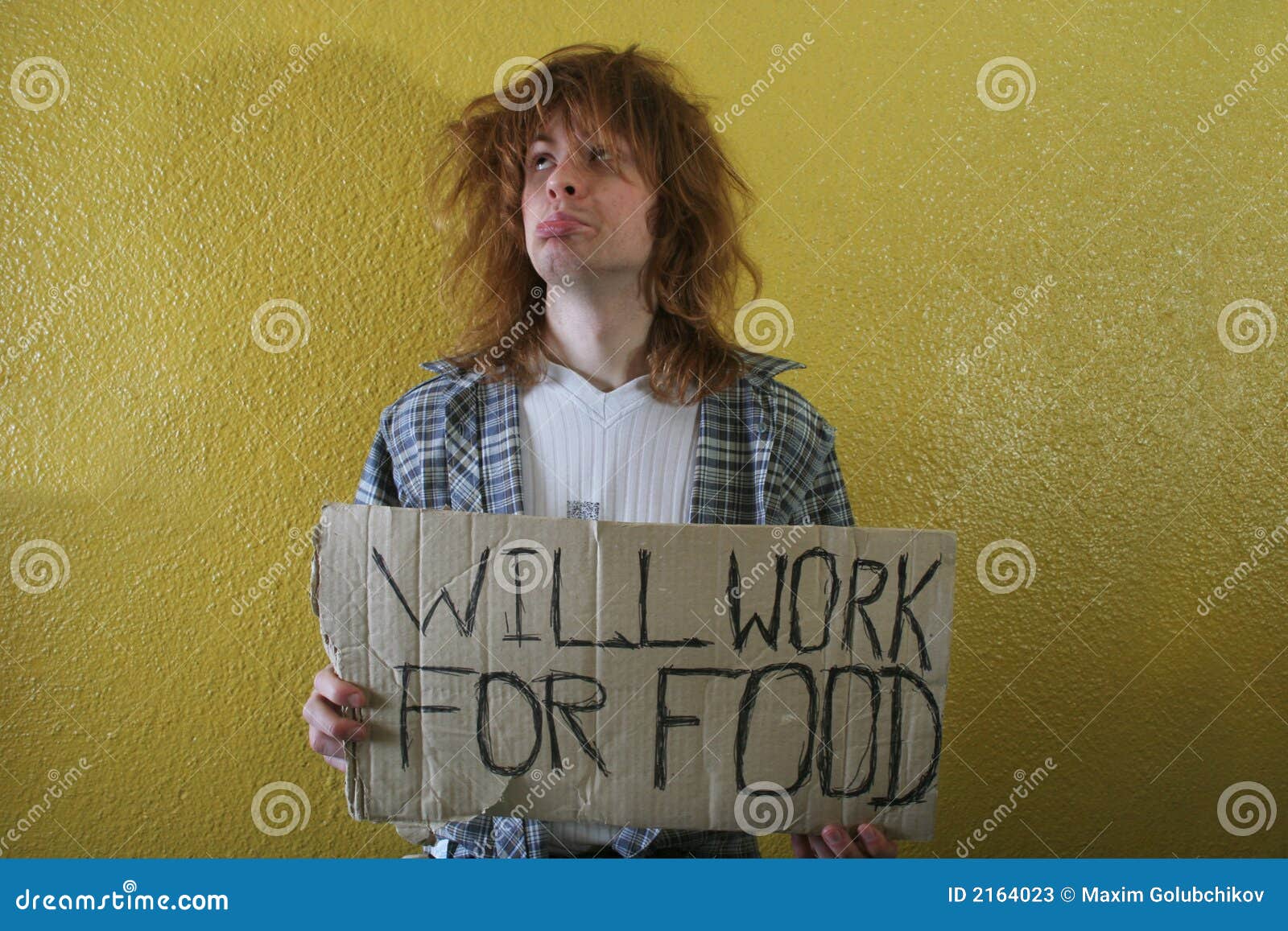 Will work for food stock image. Image of economic, help - 2164023