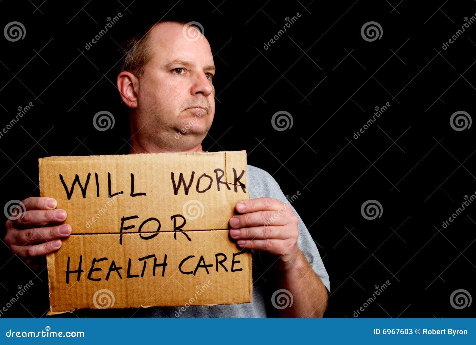 Will Work for Healthcare stock image. Image of hopelessness - 6967603