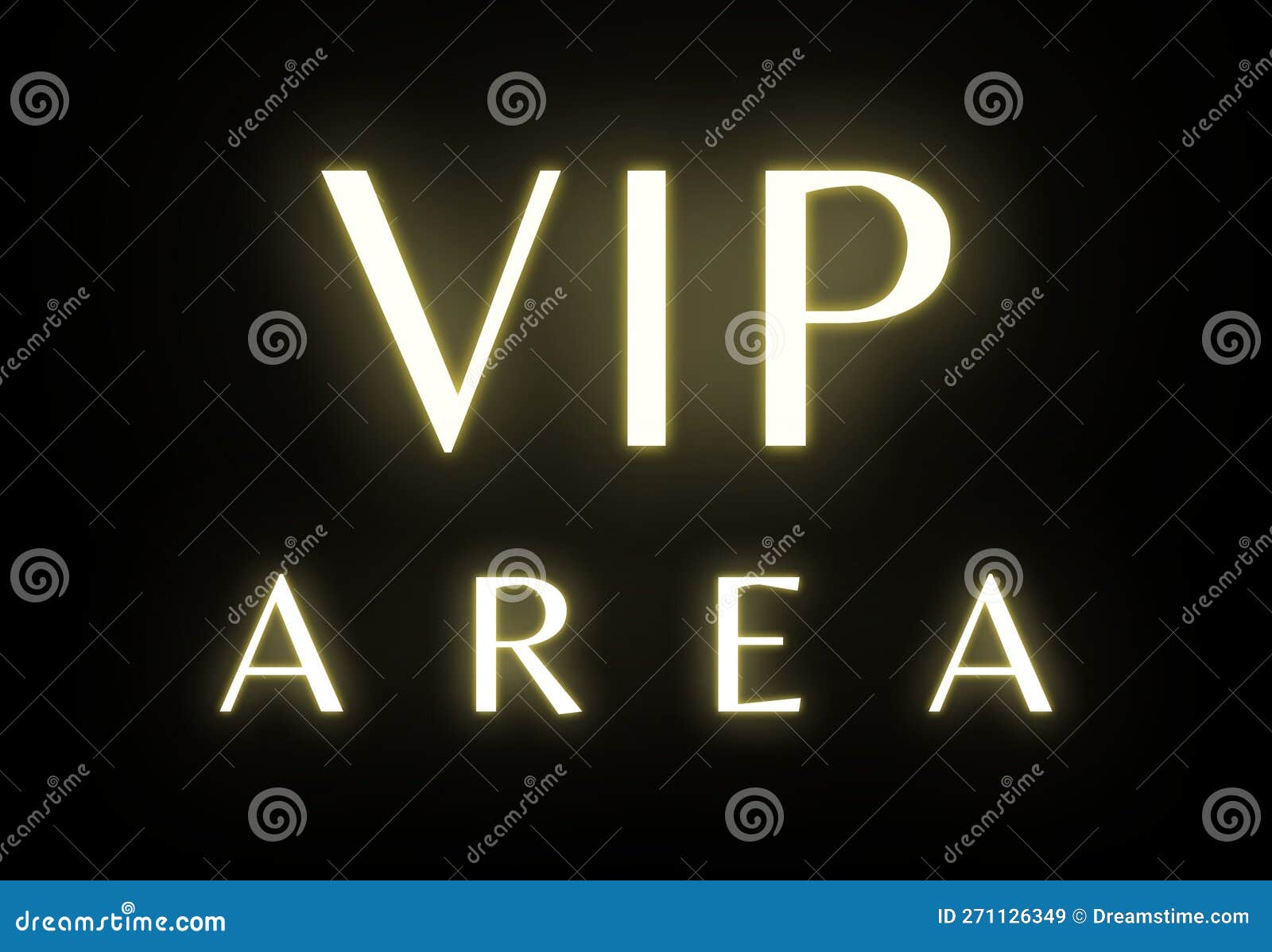 Glowing vip area text sign stock image. Image of sign - 271126349
