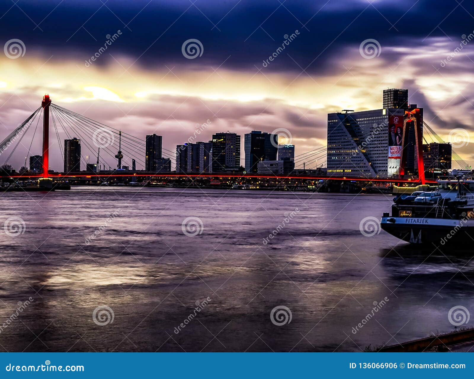 Bridge In Rotterdam The Netherlands Called The Koningshavenbrug, Also ...