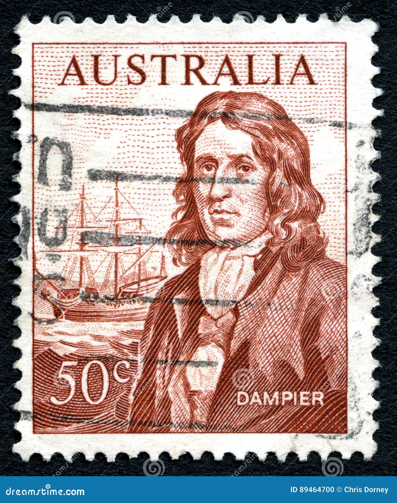 William Dampier Australian Postage Stamp Imagen editorial - Imagen de ...