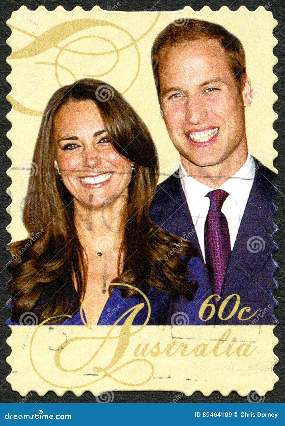 William En Kate Australian Postage Stamp Redactionele Stock Afbeelding ...