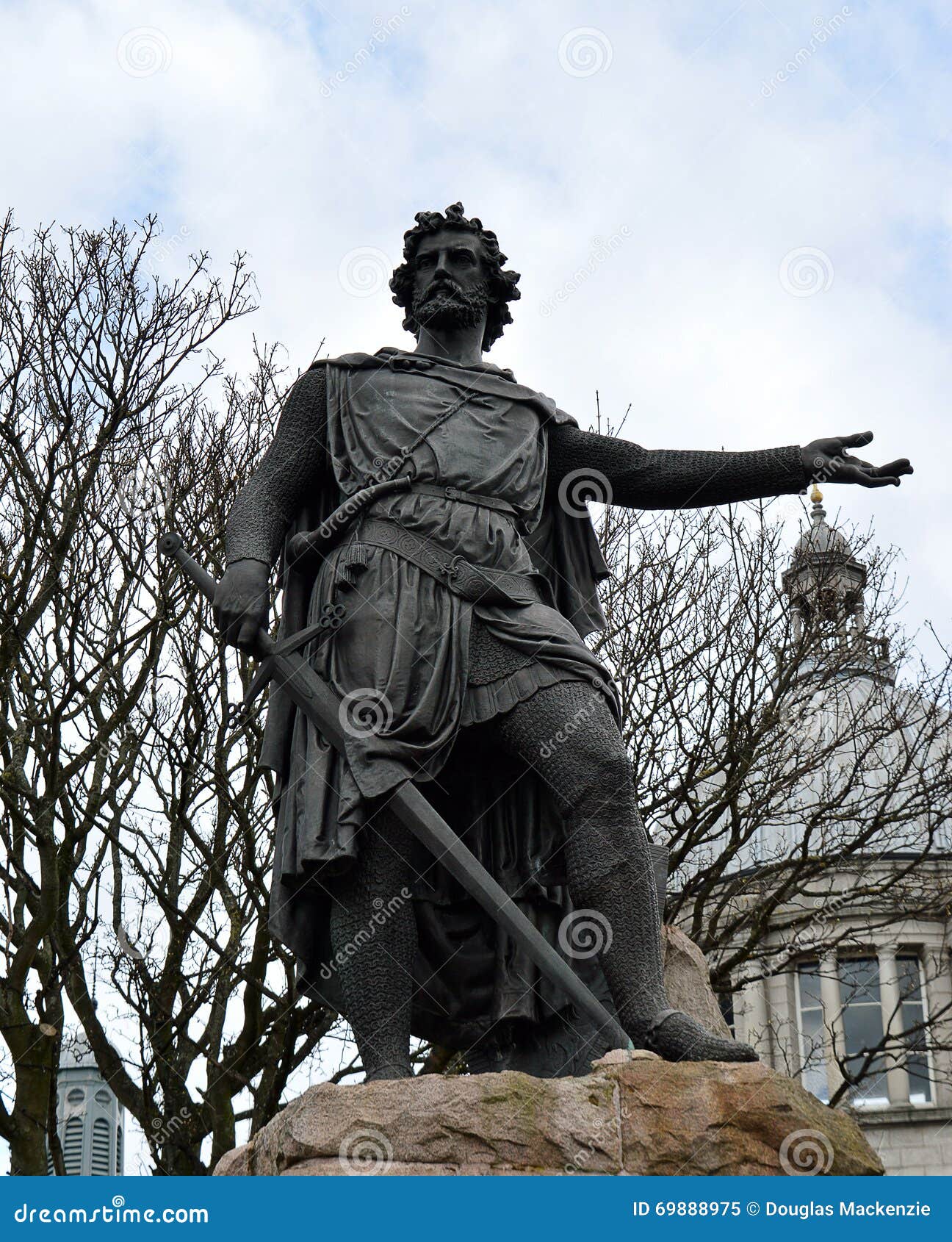William Wallace Statue, Aberdeen, Scotland Stock Image - Image of ...