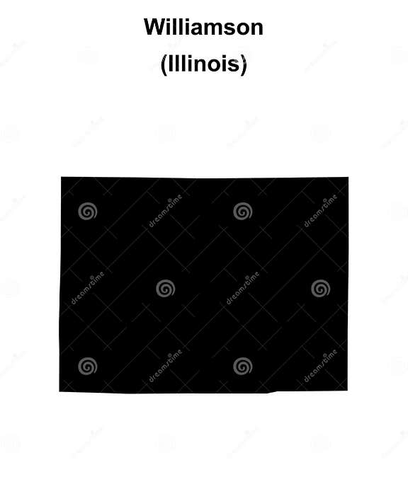 Williamson outline map stock illustration. Illustration of border ...